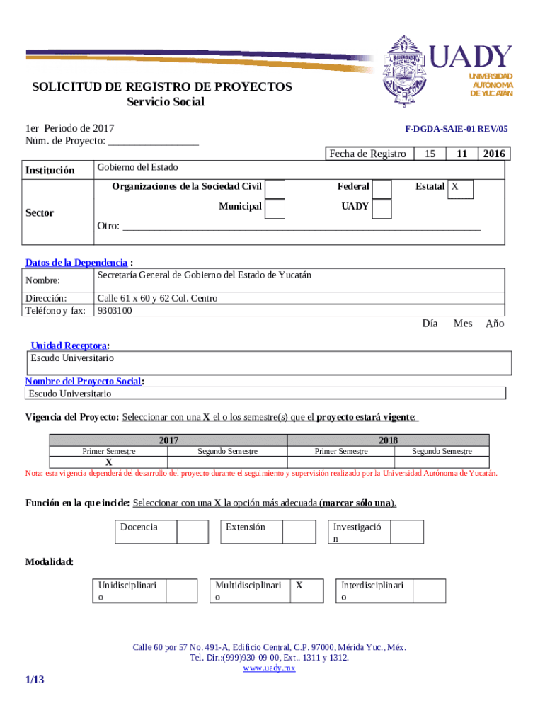 Facultad de Derecho - UADY Doc Template | pdfFiller