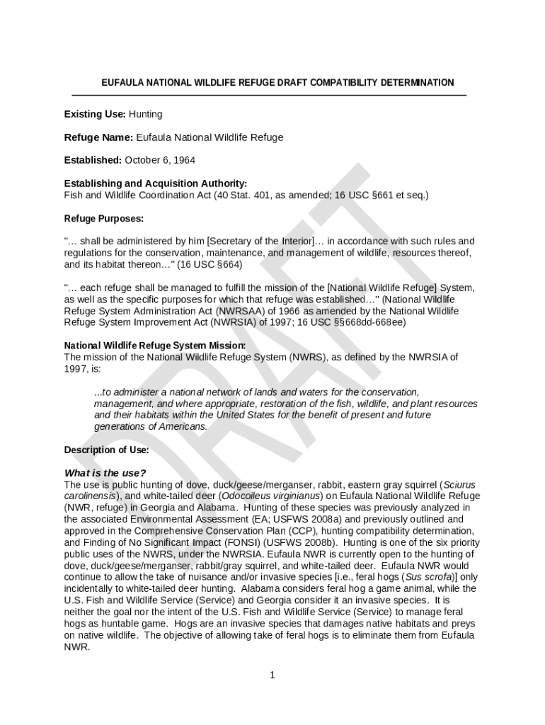 Eufaula National Wildlife Refuge Hunting and Fishing ... Doc Template ...