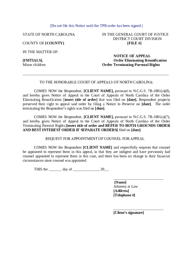 File It Yourself: North Carolina Custody Packet for Parents Doc ...