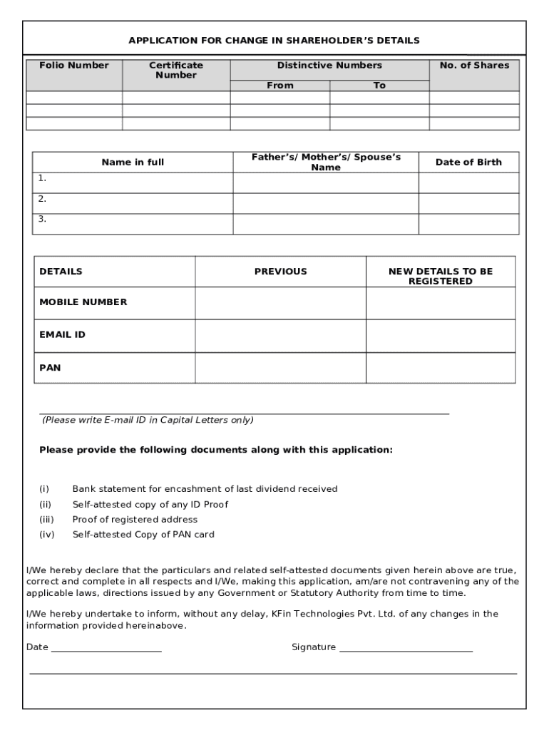 Application-Updation-of-shareholder-details.docx Doc Template | pdfFiller