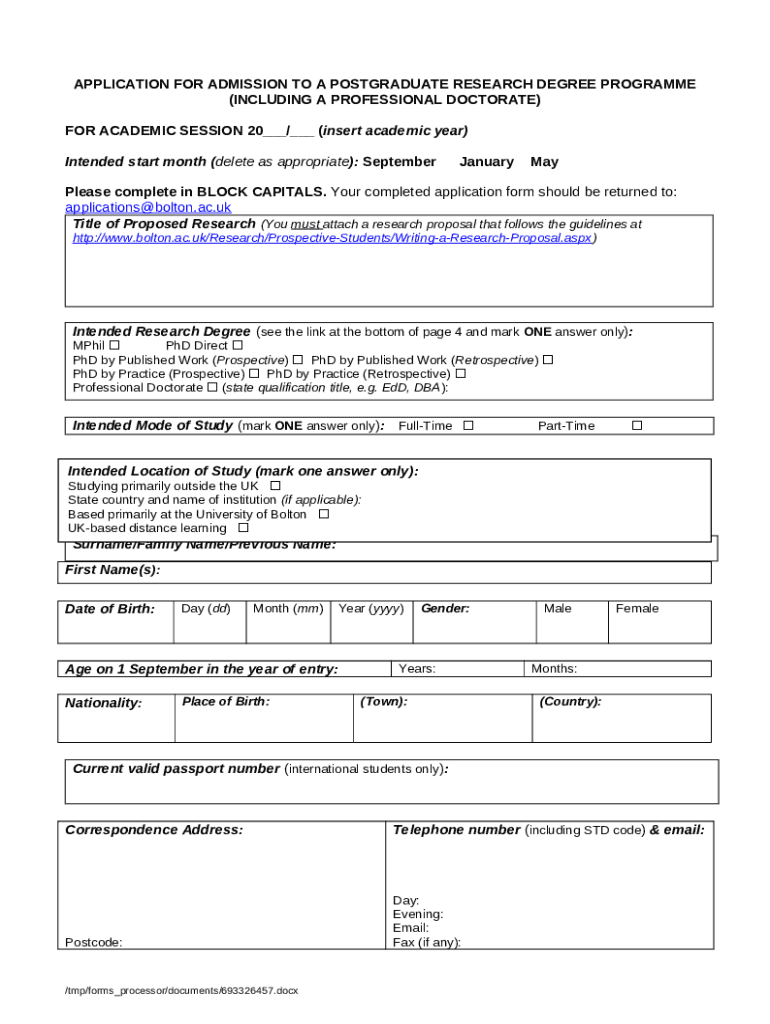 App--PGR-Admission-rev-Oct2017 Doc Template | pdfFiller