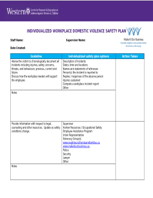 Safety Planning for Persons with Disabilities Sa for Doc Template ...