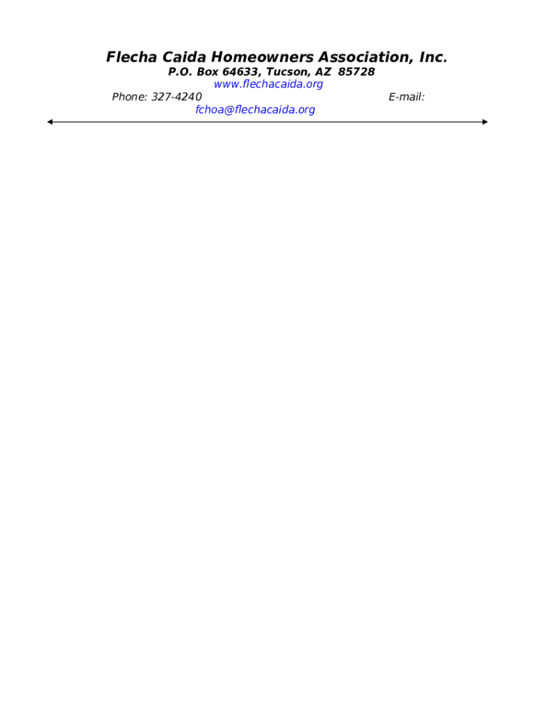 flecha caida ranch estates Doc Template | pdfFiller