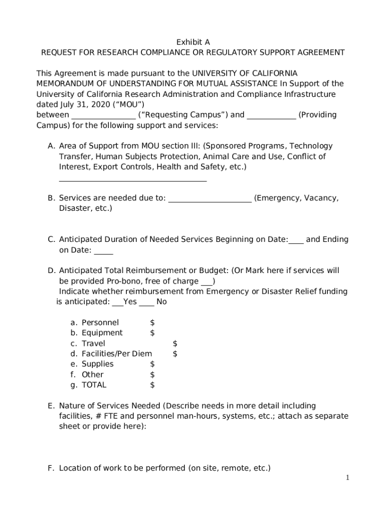 UCLA-VA MOU for Research Doc Template | pdfFiller