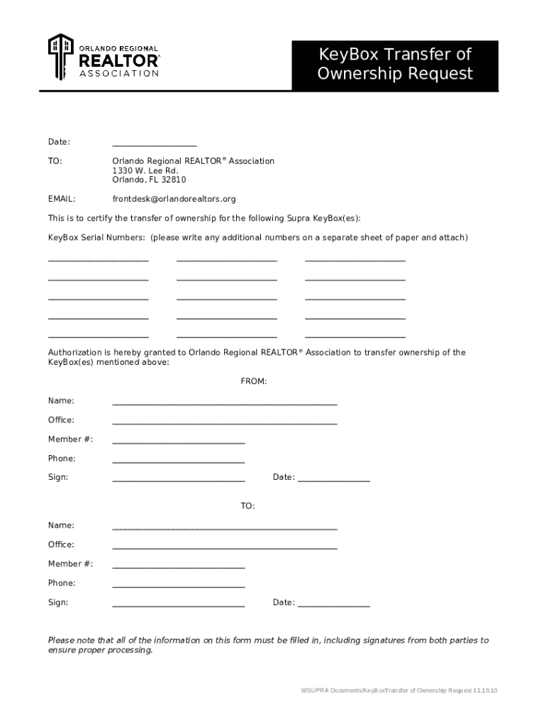 Unlocking Convenience: Supra Key and Lockbox Ination Doc Template ...