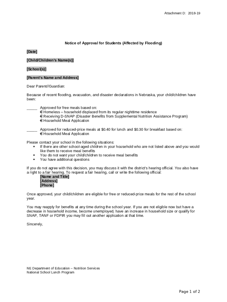 SAMPLE Parent Letter on Emergency Procedures Doc Template | pdfFiller