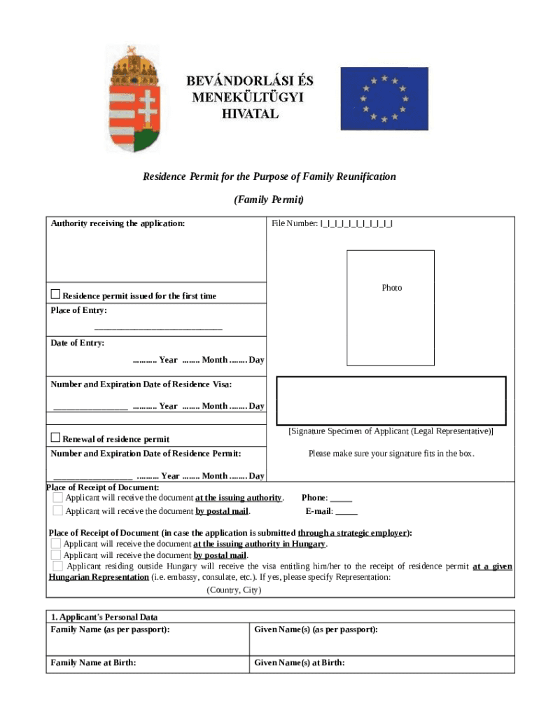Application for residence permit for the purpose of family ... Doc ...