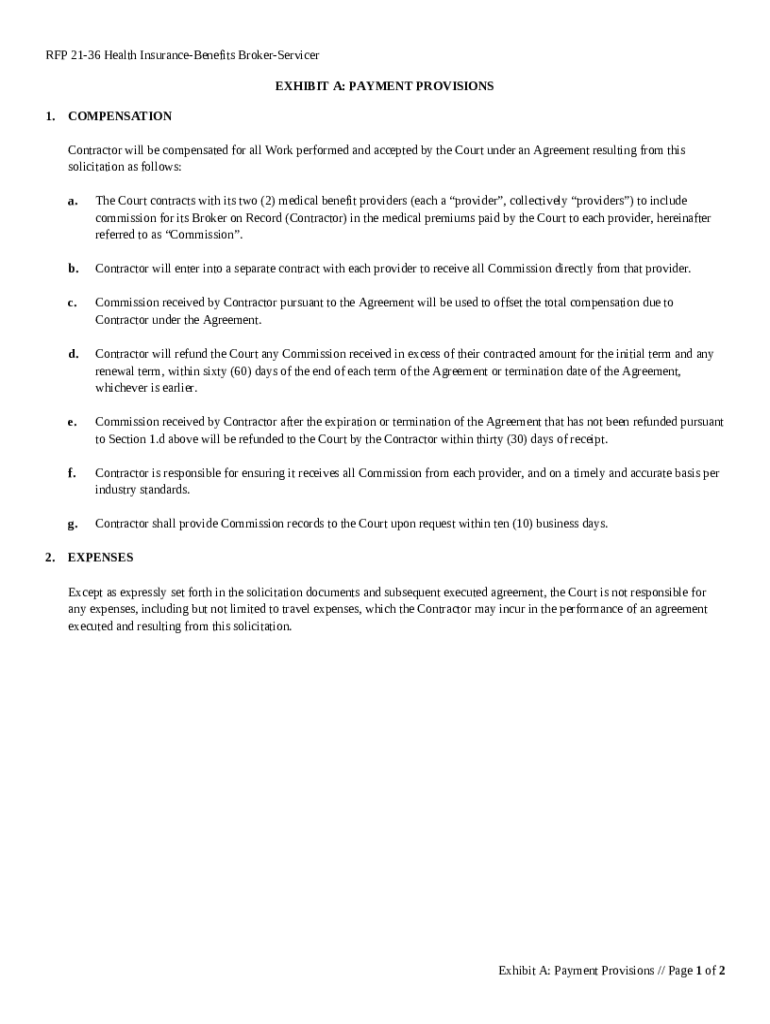 EXHIBIT A: PAYMENT PROVISIONS Doc Template | pdfFiller