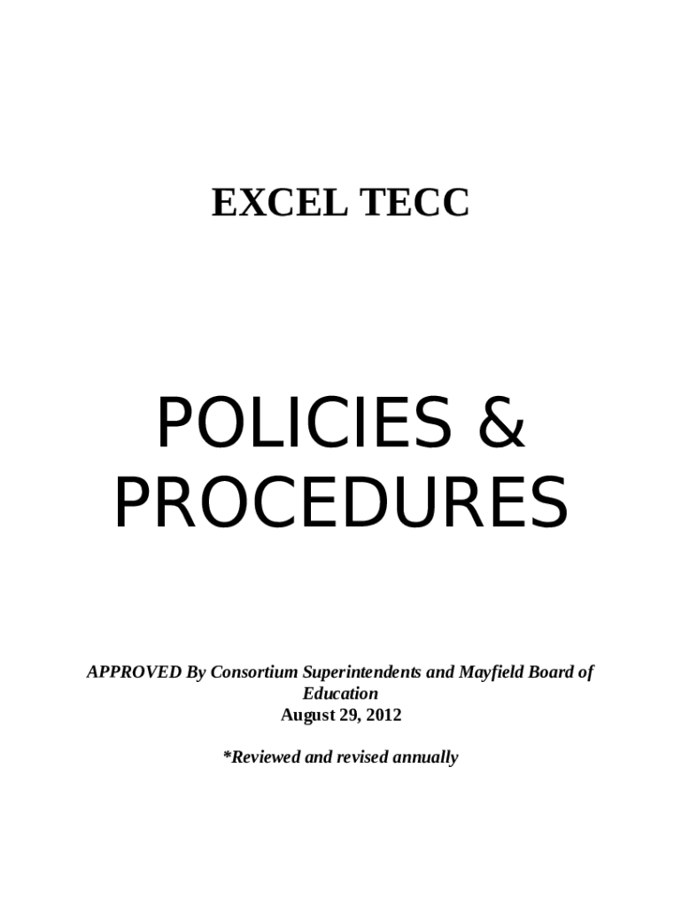 Excel TECC Policies Attendance Completion Certificates/ ... Doc ...