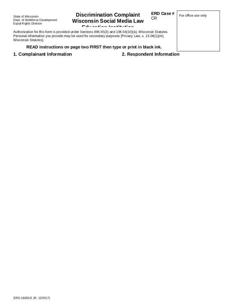 Wisconsin Employee May Prosecute WFEA Claims Against ... - dwd wisconsin Doc Template | pdfFiller