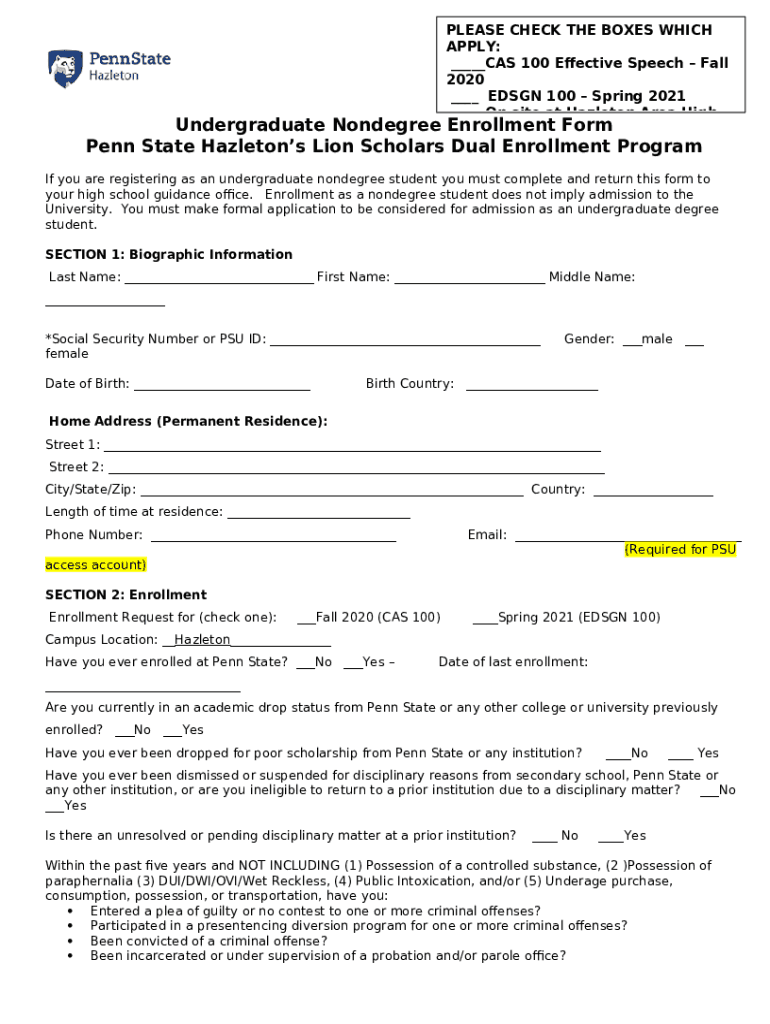 MassBay Registration Non-Degree Doc Template | pdfFiller