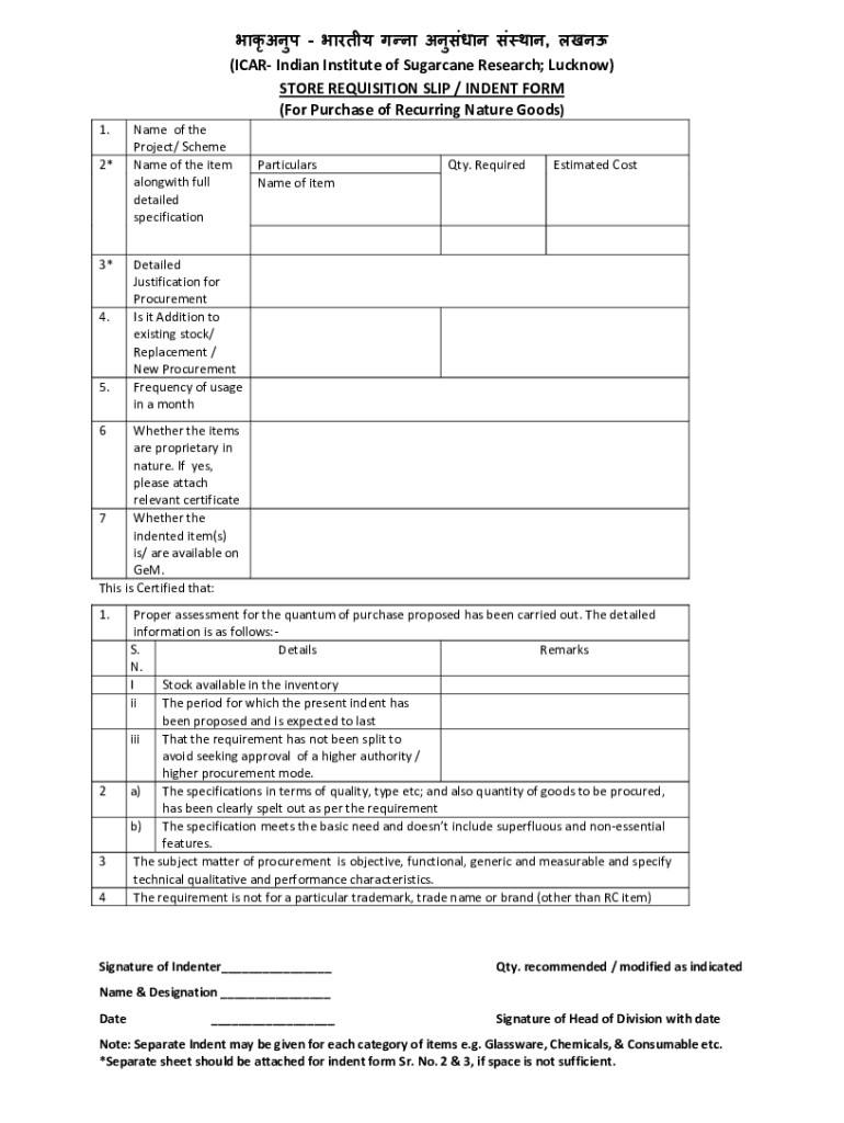 Fillable Online Forms - Indian Institute of Sugarcane Research, Lucknow ...