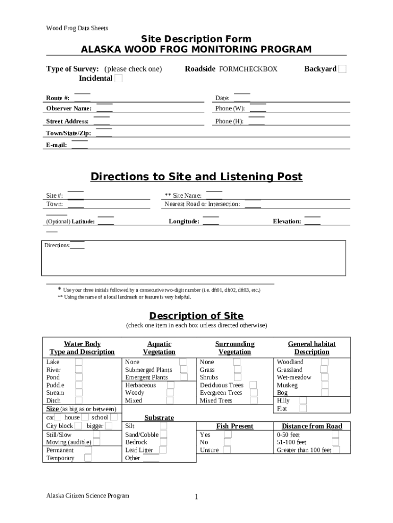 Frogs among us: In search of Alaska's elusive amphibians Doc Template | pdfFiller