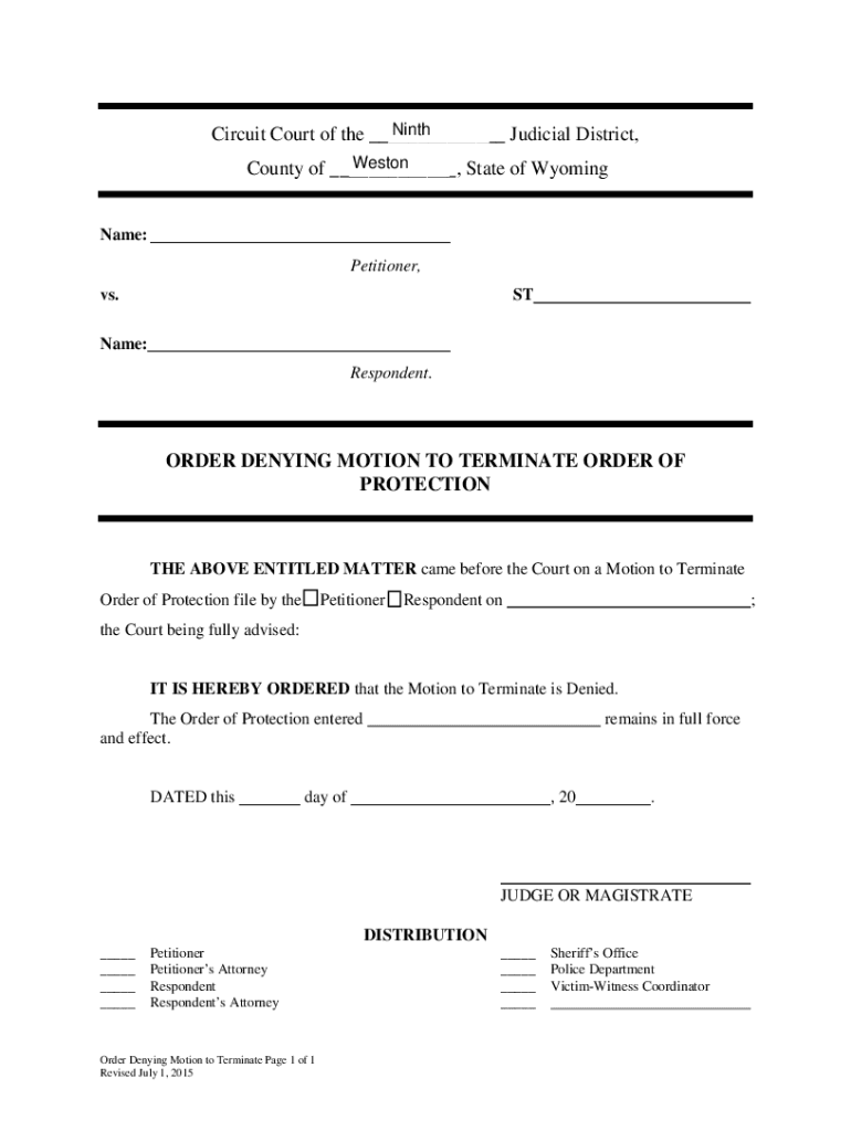 Fillable Online Circuit Court of the 6th Judicial District, Weston ...