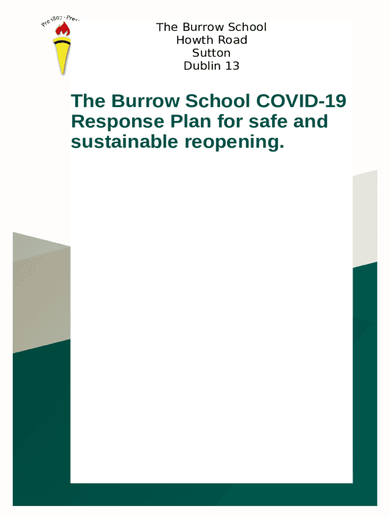 Covid Response Plan The Burrow School Doc Template | pdfFiller