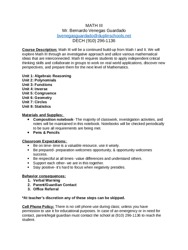 Bernardo Venegas - Duplin Early College High School Doc Template ...