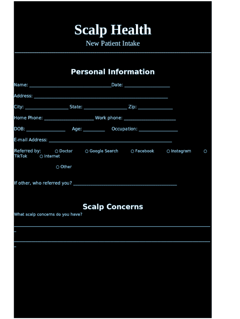 Bariatric New Patient Intake s Doc Template | pdfFiller