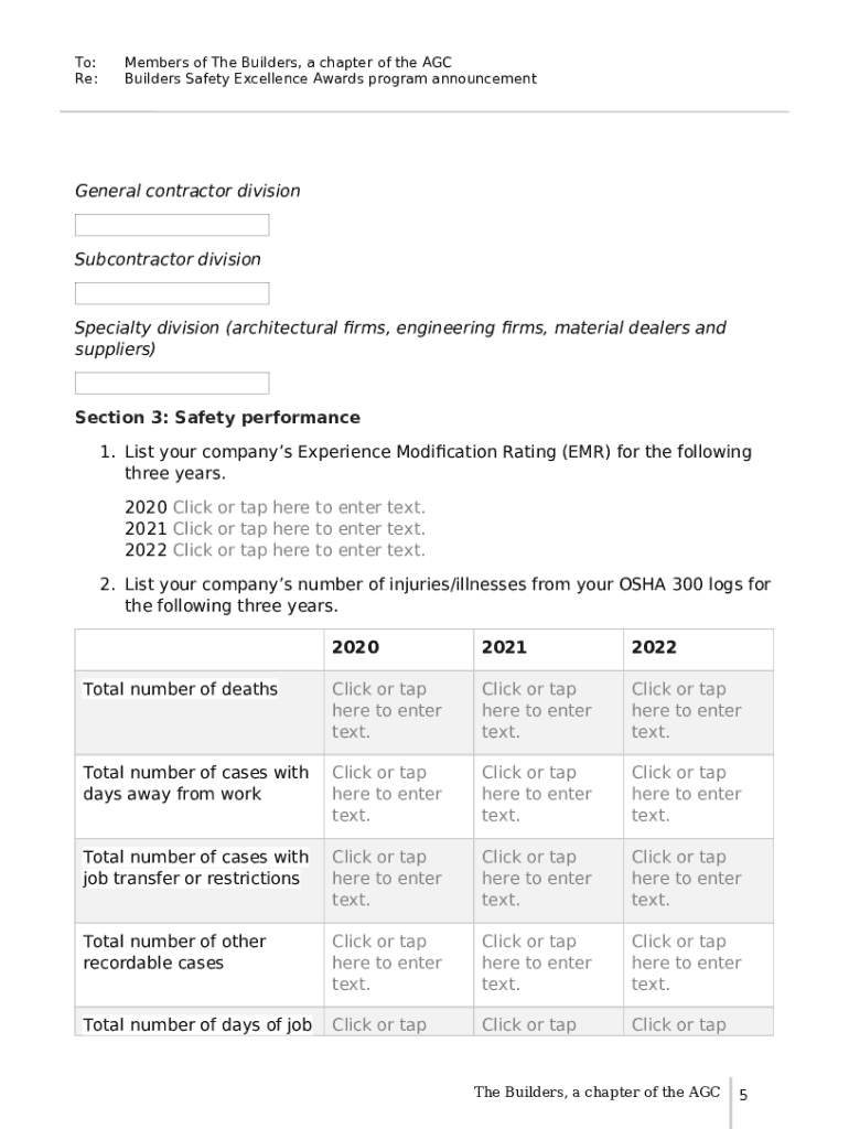 Now Accepting Applications for AGC's Construction Safety ... Doc ...