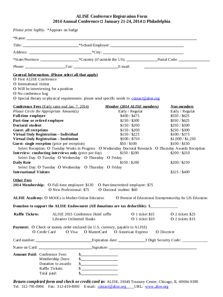 Conference Check Registration Doc Template | pdfFiller
