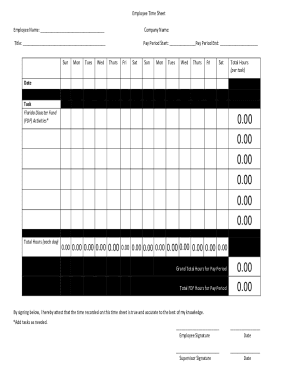 Fillable Online Free biweekly timesheet template (Excel, PDF, Word) Fax ...