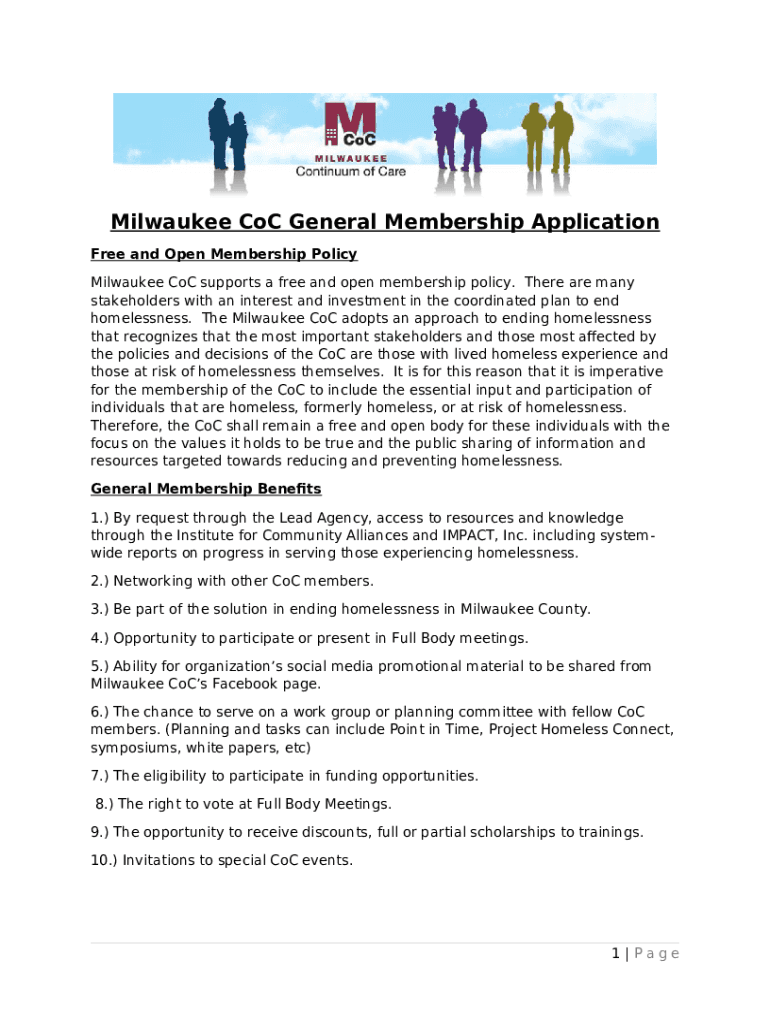 Key Considerations for Selection of CoC Board Membership Doc Template ...