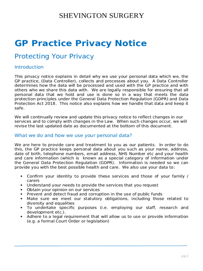 This privacy notice explains in detail why we use your personal data ...