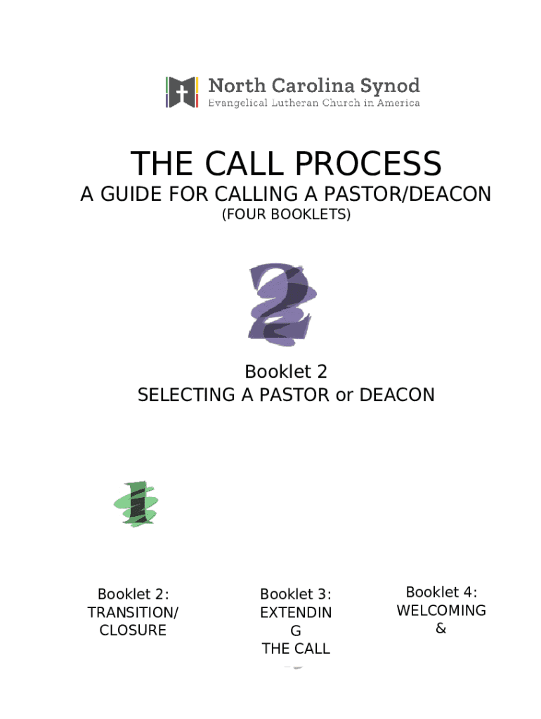 The Revised "On Calling a Pastor" - PC(USA) OGA Doc Template | pdfFiller