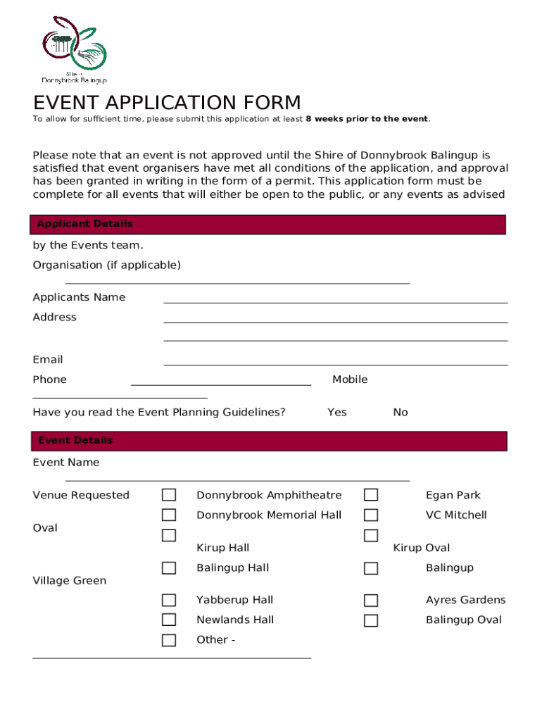 City of Hamtramck Event Application Doc Template | pdfFiller