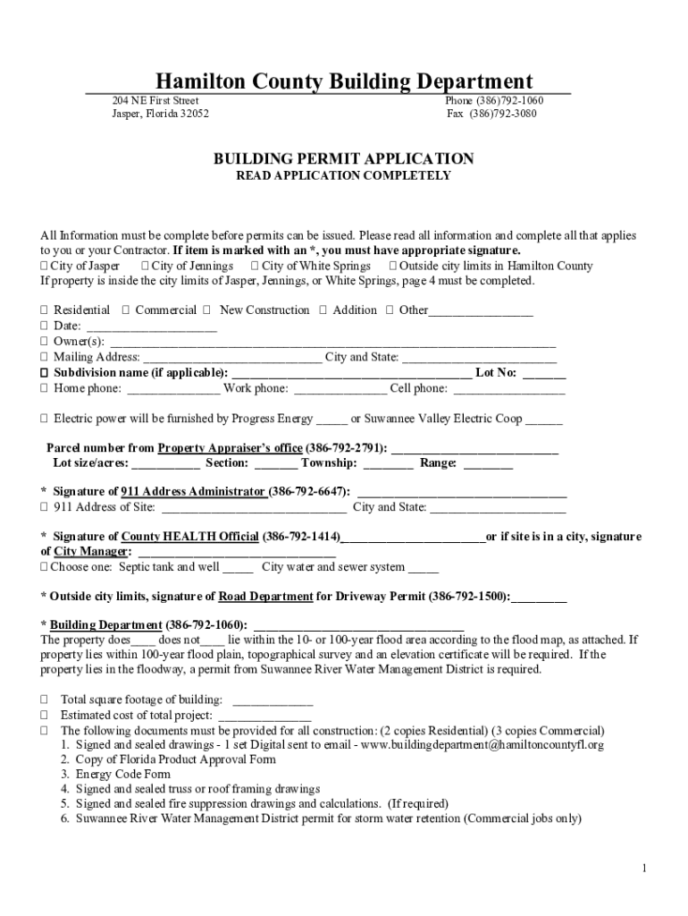 Fillable Online All Information must be complete before permits can be ...