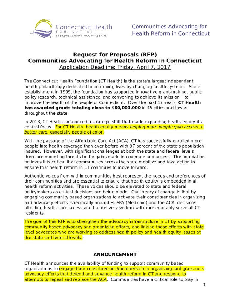 Connecticut Health Foundation (CT Health)Changing Health ... Doc ...