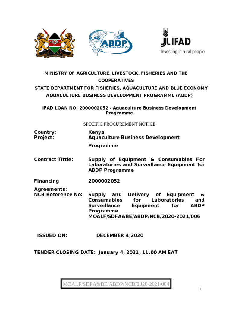 Aquaculture Business Development Programme Doc Template | pdfFiller