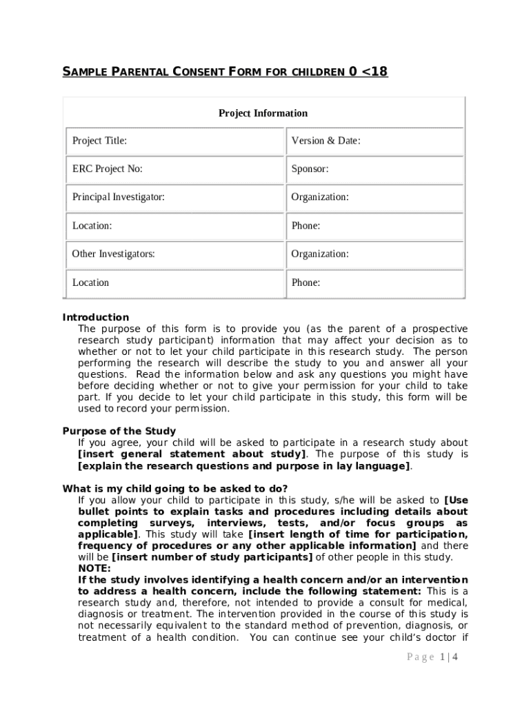 Ethical Review Committee - Sample Consent s Doc Template | pdfFiller