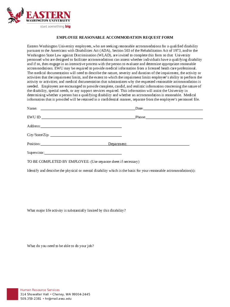 Americans with Disabilities Act and the Rehabilitation Act Doc Template ...