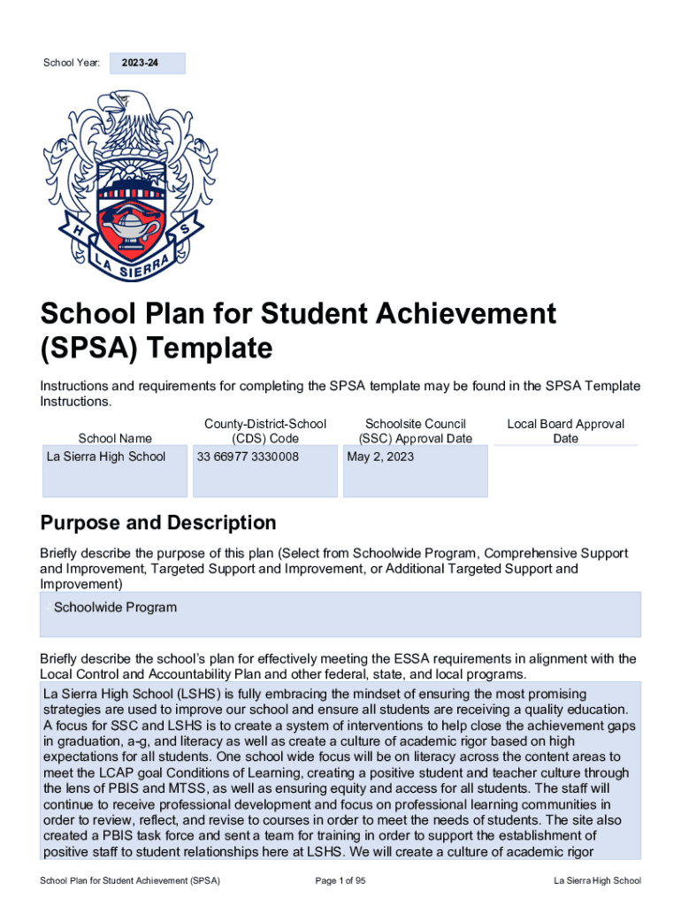 Fillable Online La Sierra High School (LSHS) is fully embracing the ...