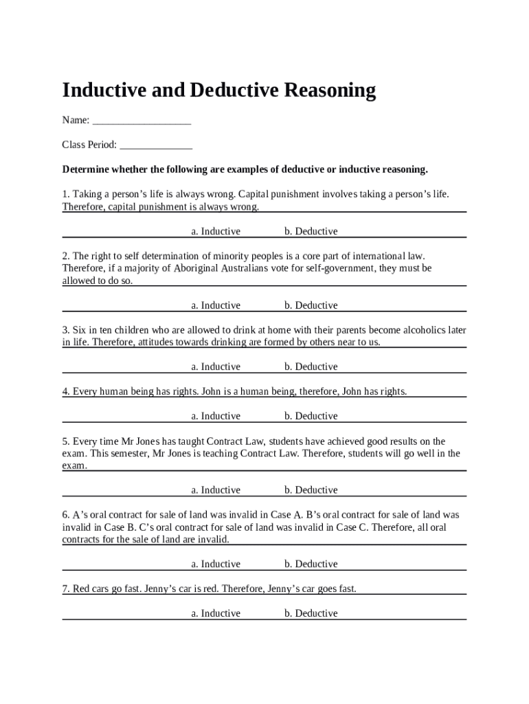 2.5 More Inductive vs Deductive Reasoning.docx Doc Template | pdfFiller