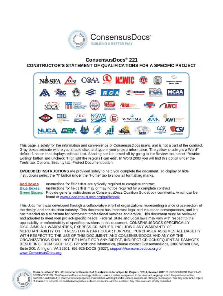 contractor's statement of qualifications for a specific project Doc ...