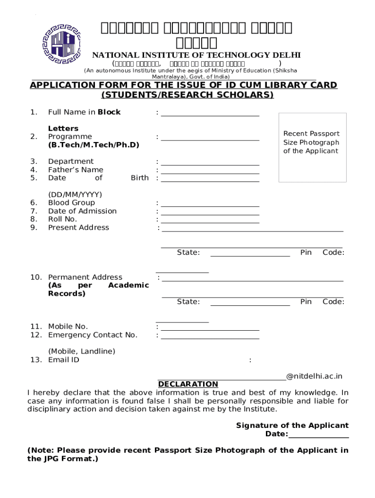 APPLICATION FOR FACULTY POSITIONS ( ... - nitdelhi ac Doc Template | pdfFiller