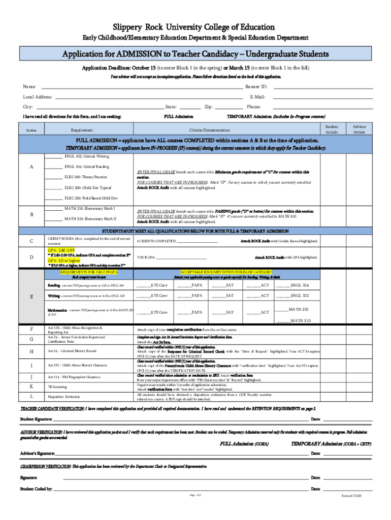 Fillable Online Early Childhood Education (PK-4), Bachelor of Science ...