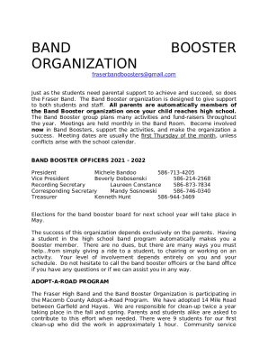 Band Booster Parents: 10 Simple Tips on How to Keep ... Doc Template ...