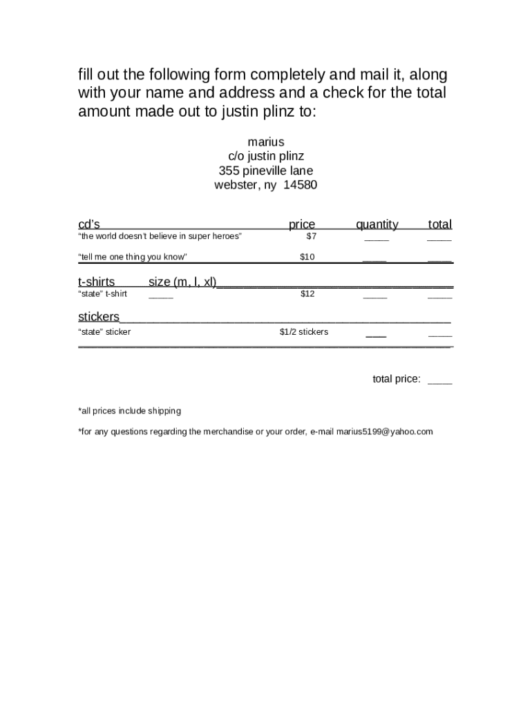 fill out the following completely and mail it, along with a check made ...
