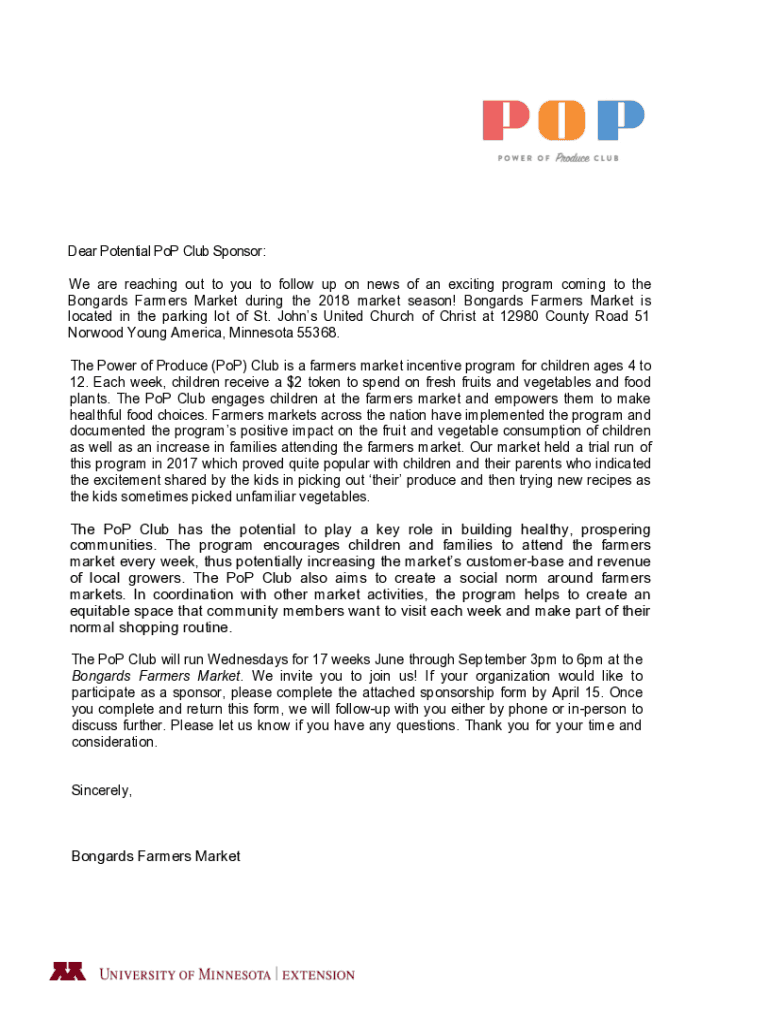 Fillable Online Generic Sponsorship Letter Template Fax Email Print ...