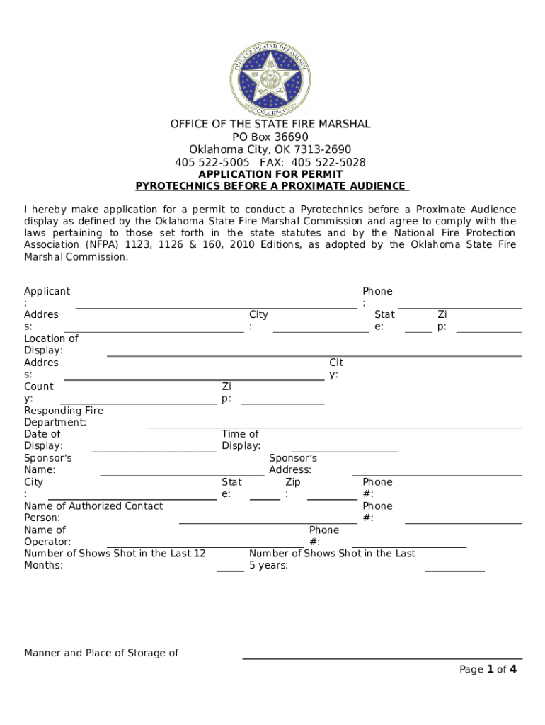 Office of the State Fire Marshal - Licensing/Permits Doc Template ...