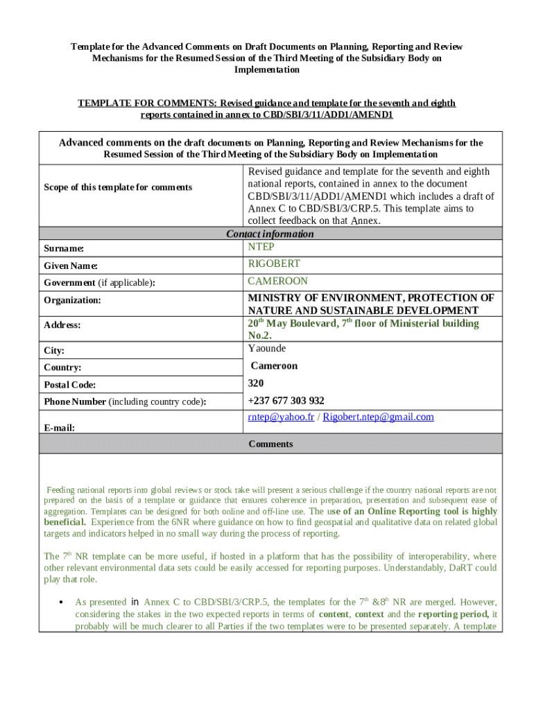 Comment Template for NIST SP 800-171r3 final public draft Doc Template | pdfFiller