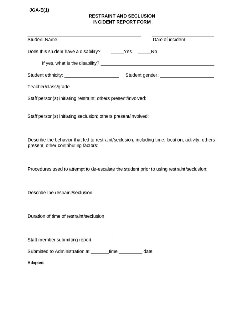 Ed Dept civil rights data shows restraint, seclusion, sexual ... Doc Template | pdfFiller