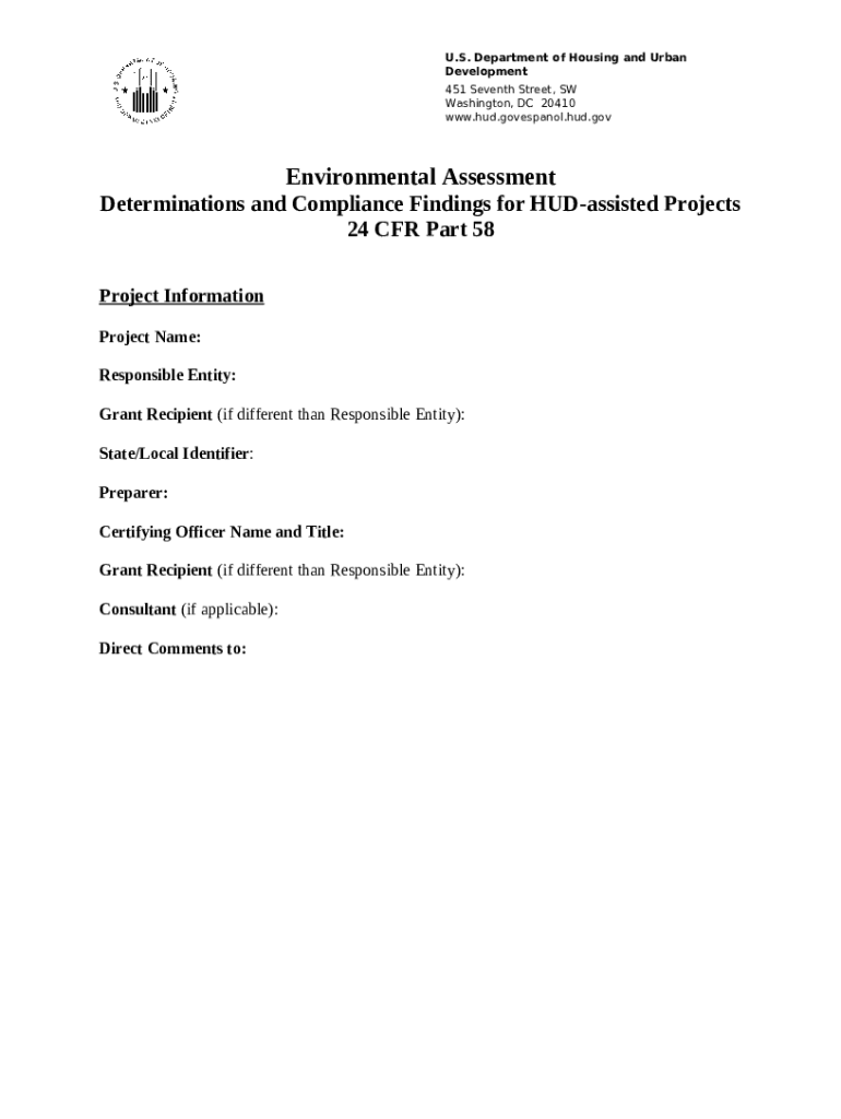 HUD Environmental Review FAQ Doc Template | pdfFiller