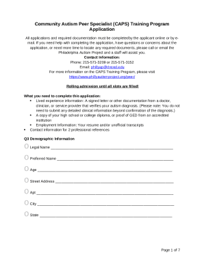 Peer Specialist Training Program for Individuals with Autism Doc ...