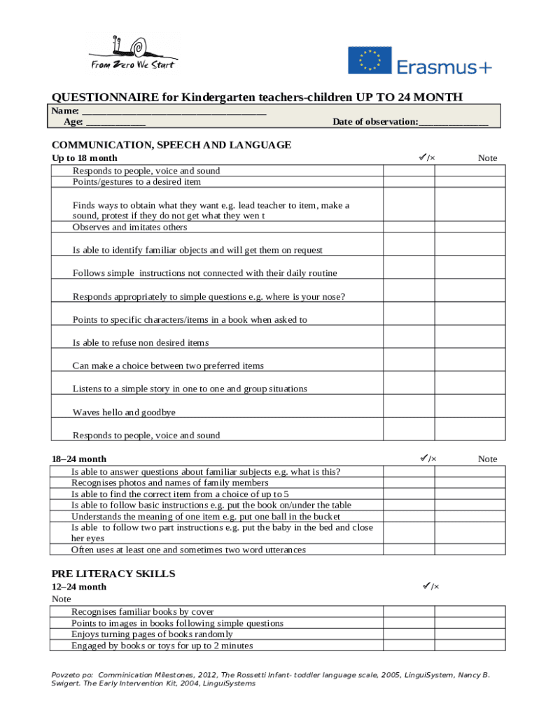 Speech and language development (from 12 to 24 months) - ec europa Doc Template | pdfFiller