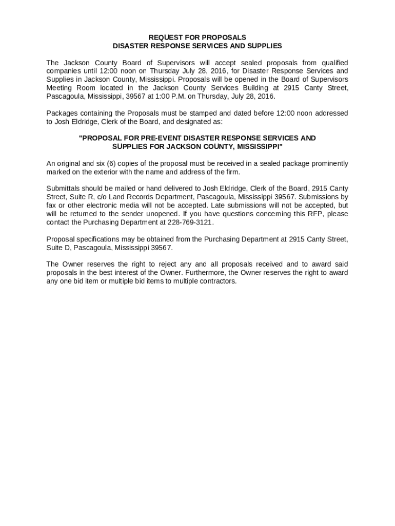 Jackson County, Oregon RFPs & Bids - srm magic ms Doc Template | pdfFiller