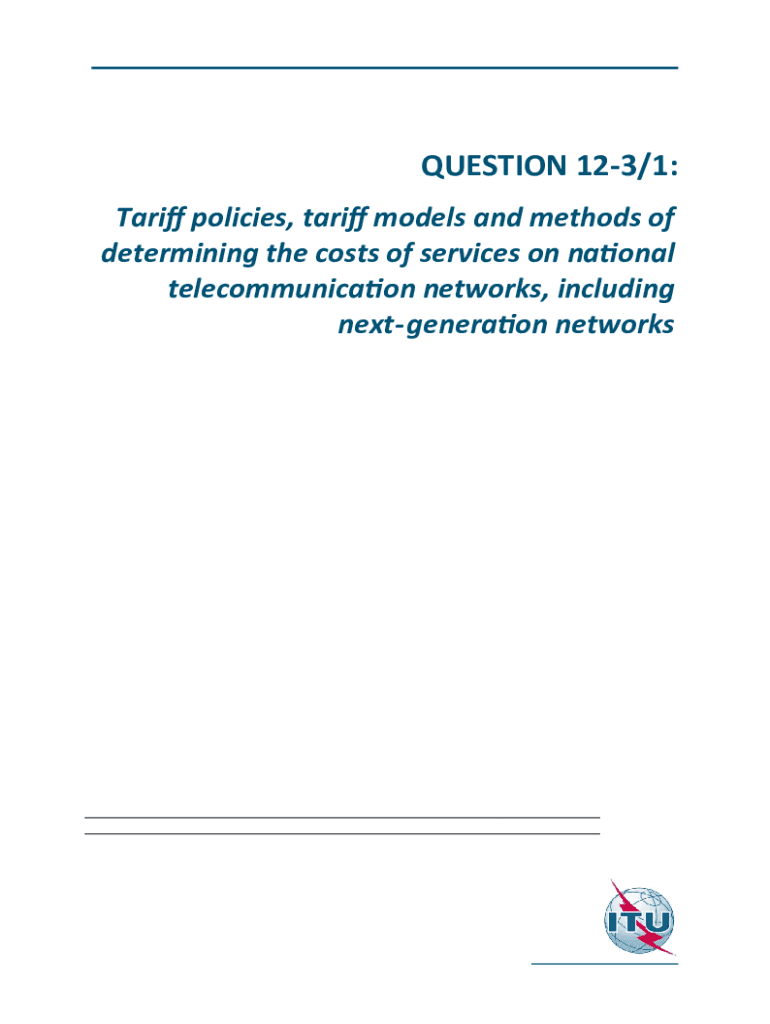 Determination of tariffs on telecommunication services ... Doc Template ...