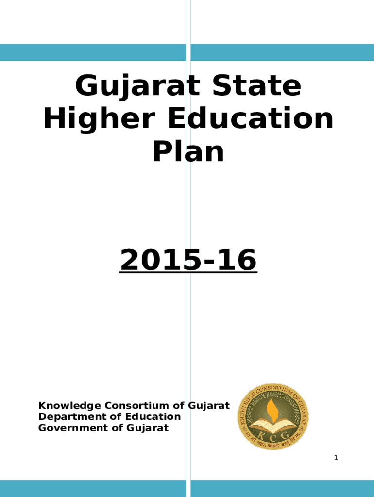 Gujarat State Higher Education Plan Doc Template | pdfFiller